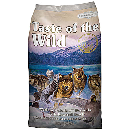 Wetlands Adult Grain-Free Roasted Fowl Dry Dog Food by Taste of the ...