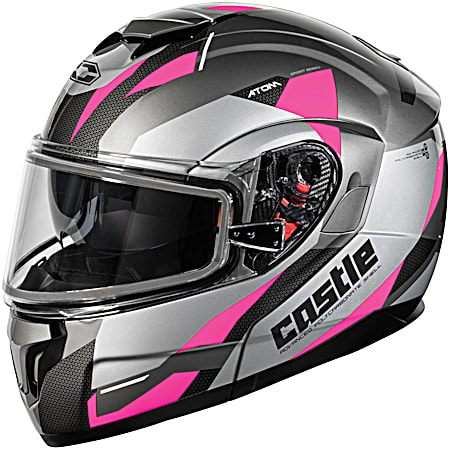 Atom SV Transcend Gloss Pink Modular Helmet by Castle X at Fleet Farm