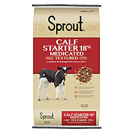 Textured Calf Starter 18% Medicated by Sprout at Fleet Farm