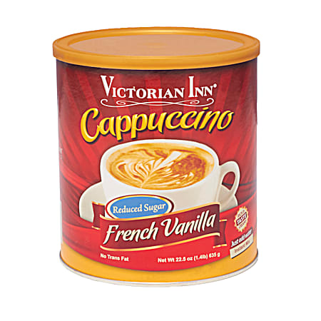 Victorian Inn 22.5 oz Reduced Sugar French Vanilla Instant Cappuccino ...