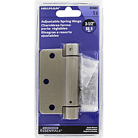 HARDWARE ESSENTIALS ADJUSTABLE 1/4" ROUND CORNER SPRING HINGE SATIN ...