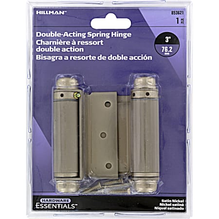 HARDWARE ESSENTIALS DOUBLE ACTION SPRING HINGE SATIN NICKEL (3") by ...