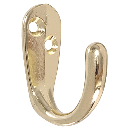 Round Clothing Hooks - Brass Plated by Hillman at Fleet Farm
