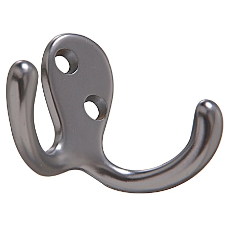 Double Clothing Hooks - Satin Chrome by Hillman at Fleet Farm