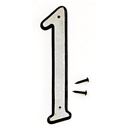4 in Reflective Plastic House Number 1 by Hy-Ko Products at Fleet Farm