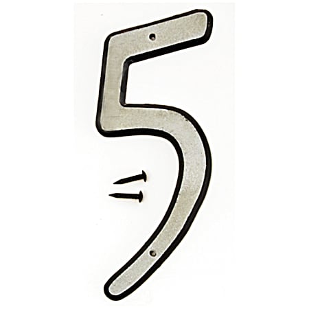 4 in Reflective Plastic House Number 5 by Hy-Ko Products at Fleet Farm