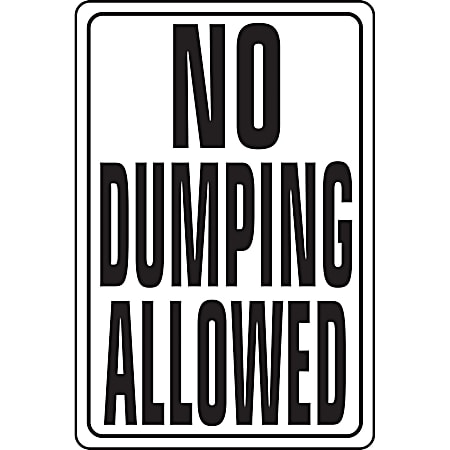12 in x 18 in Highway NO DUMPING ALLOWED Sign by Hy-Ko Products at ...