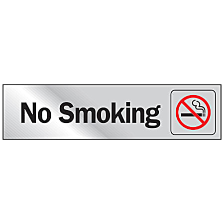 2 in x 8 in Mylar Graphic Sign - NO SMOKING by Hy-Ko Products at Fleet Farm