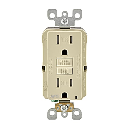 Tamper Resistant AFCI Receptacle - Ivory by Leviton at Fleet Farm