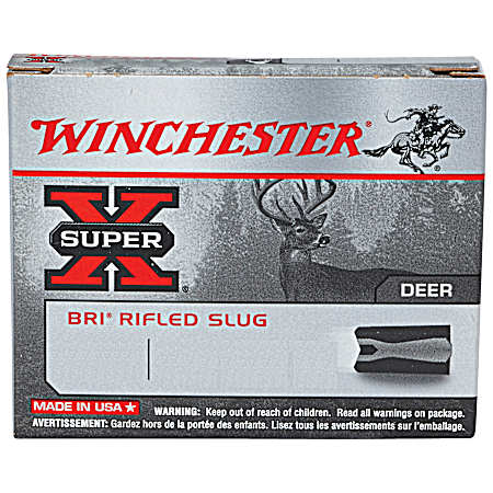20 Gauge Super-X BRI Rifled Two-Piece 2-3/4'' Sabot Slugs - 5 Rounds by ...