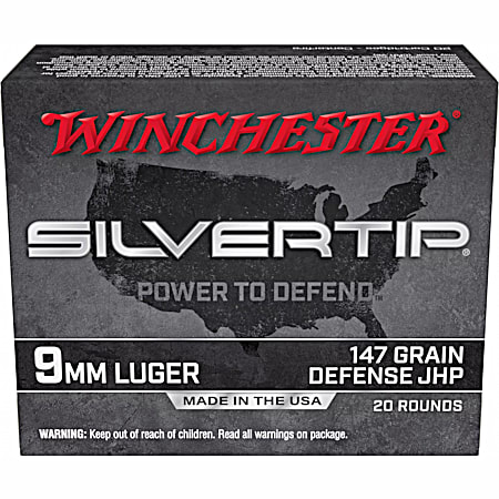 9mm Luger Super X Silvertip 147 Grain JHP Cartridges - 20 Rounds by ...