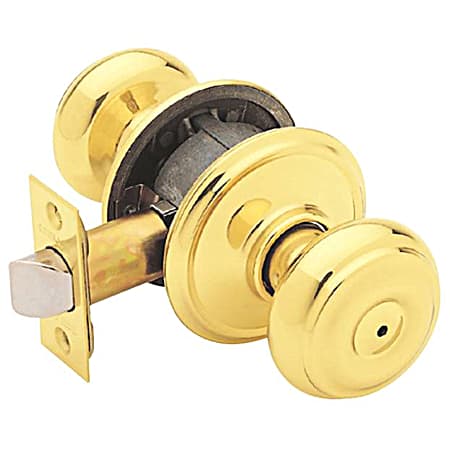 Georgian Bright Brass Unkeyed Door Knob by Schlage at Fleet Farm
