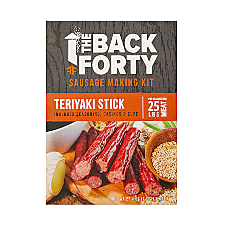 The Back Forty 25 lb Teriyaki Snack Stick Sausage Kit by The Back Forty ...
