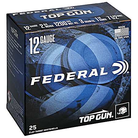 12 Gauge Top Gun Target Load 2-3/4'' 7.5 Shot Shotshells - 25 Rounds by ...