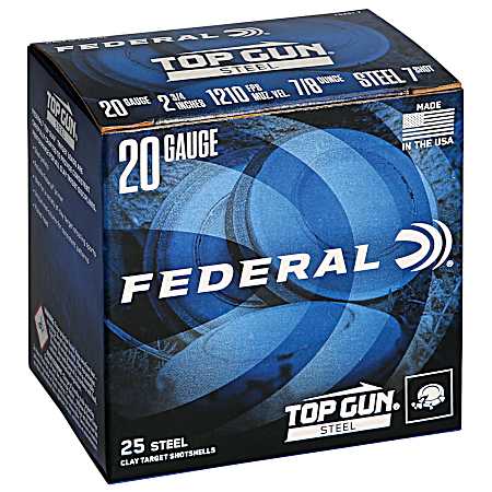20 Gauge Top Gun Steel Target Load 2-3/4'' 7 Shot Shotshells - 25 ...