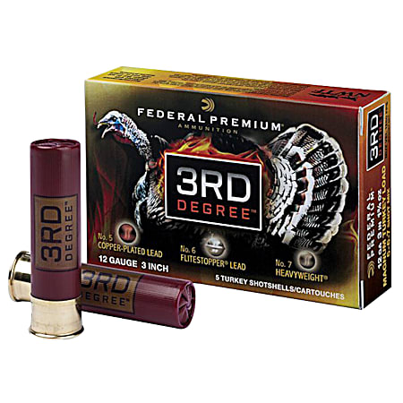 12 Ga 3 inch 3rd Degree Turkey Shotshells - 5 Rds by Federal at Fleet Farm