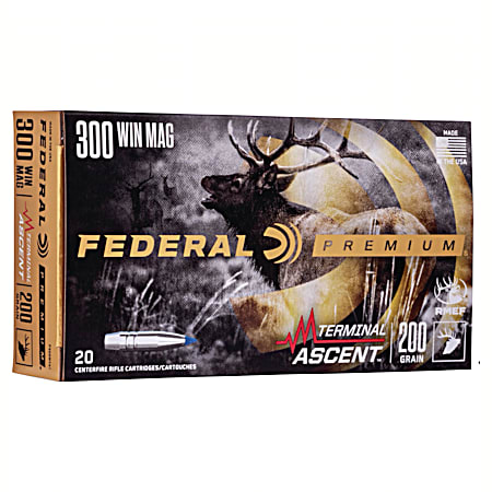 .300 Winchester Magnum Premium Terminal Ascent 200 Grain Rifle ...
