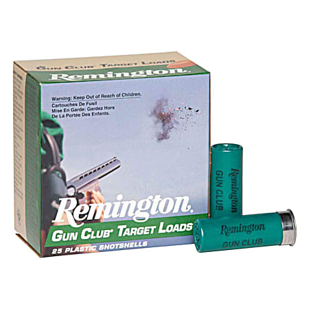 12 Gauge Gun Club Target Load 2-3/4'' 8 Shot Shotshells - 25 Rounds by ...