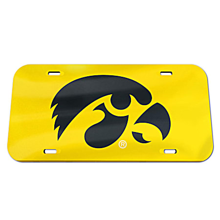 Iowa Hawkeyes Logo Inlaid Laser License Plate at Fleet Farm