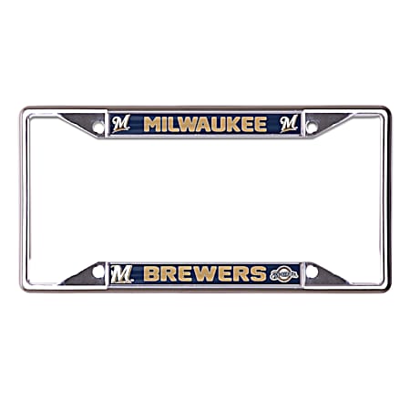 6.25 in x 12.25 in Milwaukee Brewers Metal License Plate Frame at Fleet ...