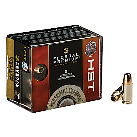 9mm Personal Defense HST 124 Grain Centerfire Handgun Cartridges - 20 ...