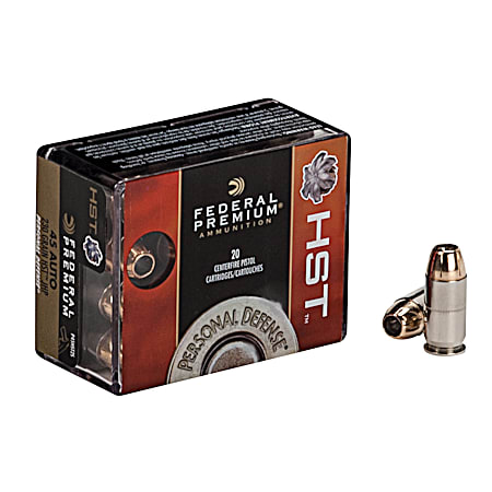 .45 ACP Personal Defense HST 230 Grain Centerfire Handgun Cartridges ...