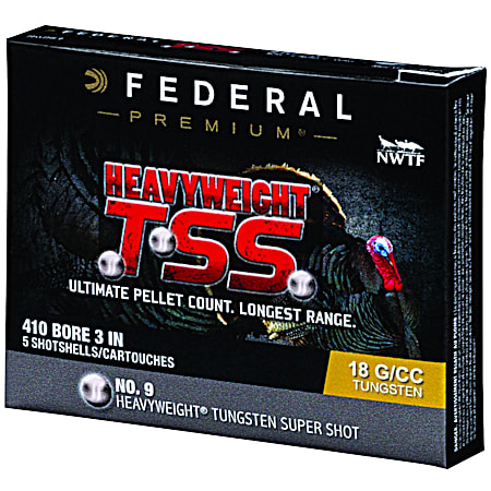 .410 Bore Premium Heavyweight TSS Turkey 3'' 9 Shot Shotshells - 5 ...