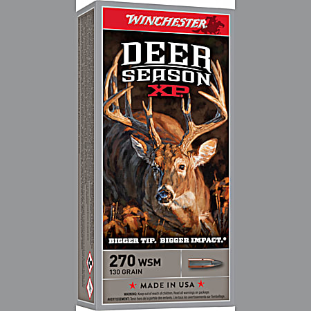 .270 Winchester Deer Season XP 130 Grain Centerfire Rifle Cartridges ...