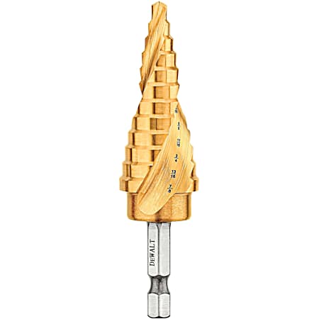 3/16 in - 7/8 in IMPACT READY® Titanium Nitride Coating Step Drill Bit ...