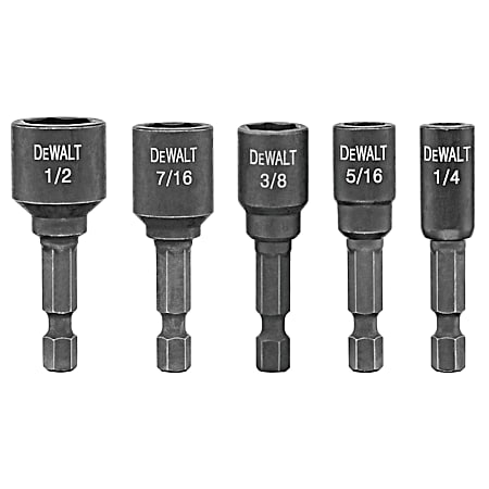 Dewalt Imapct Ready 5-Piece Magnetic Nut Driver Bit Set (DW2235IR) by ...
