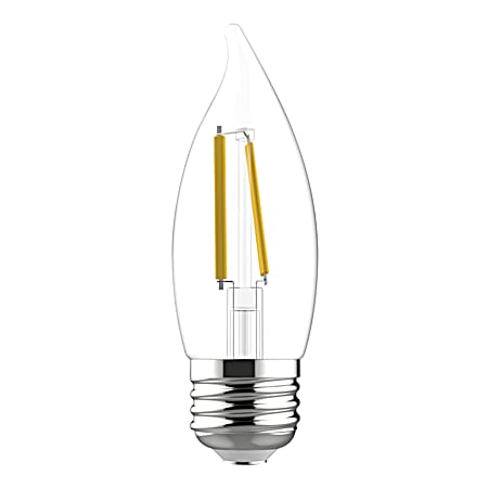5W LED CAM Soft White Clear Bent Tip Medium Base Decorative Bulbs - 2 ...