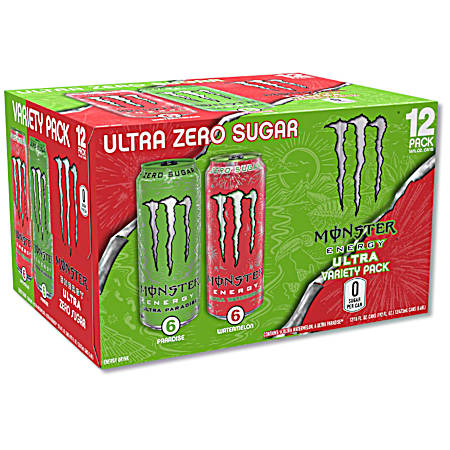 16 oz Ultra Paradise & Ultra Watermelon Variety Pack - 2 Flavors - 12 ...