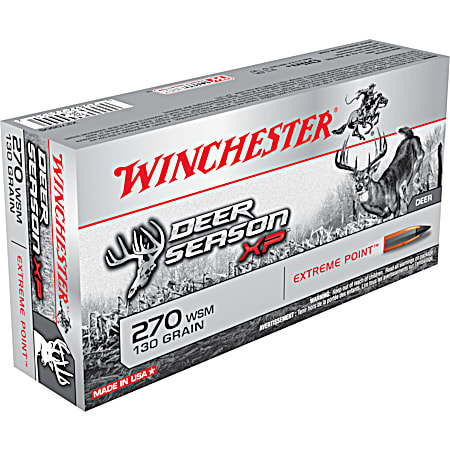 .270 WSM Deer Season XP 130 Grain Extreme Point Cartridges - 20 Rounds ...