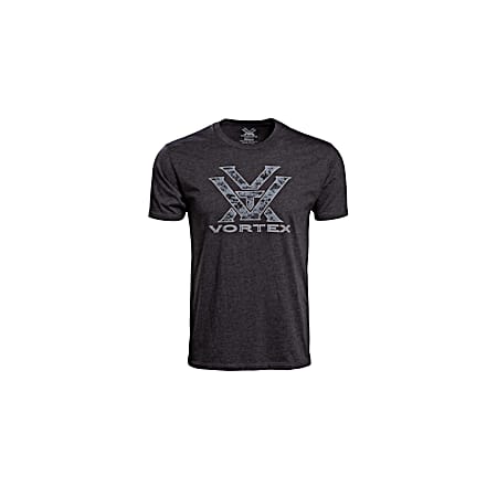 Vortex Camo Logo Short Sleeve T-Shirt - Men's, Extra Large, Charcoal ...