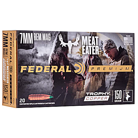 7mm Rem Magnum Trophy Copper 150 Grain Centerfire Rifle Cartridges - 20 ...