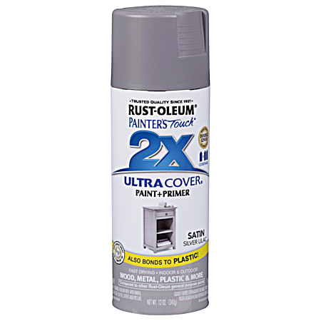 12 oz Painter’s Touch 2X Ultra Cover Satin Spray Paint & Primer by Rust ...