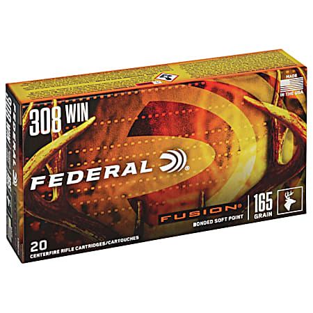 .308 Winchester Short Mag Fusion 165 Grain Centerfire Rifle Cartridges ...