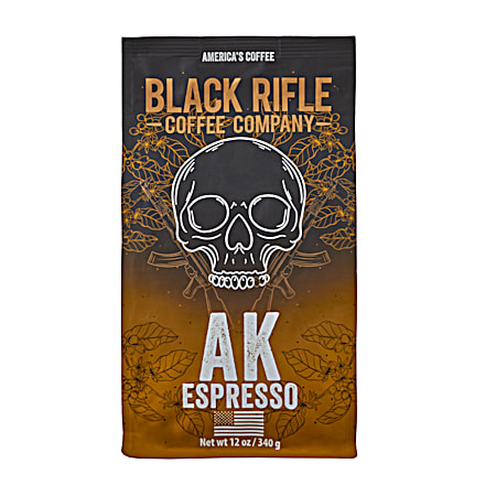 12 oz AK-47 Espresso Whole Bean Coffee by Black Rifle Coffee at Fleet Farm