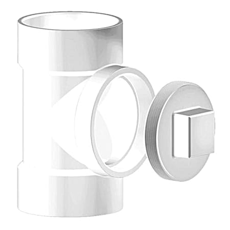 PVC-DWV Test Tee with Cleanout Plug by Nibco at Fleet Farm