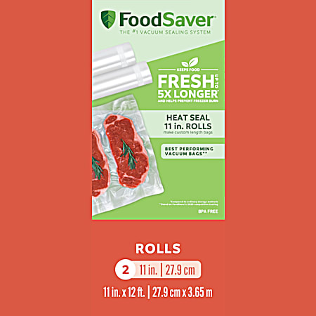 11 in x 12 ft Vacuum Seal Roll - 2 Pk by FoodSaver at Fleet Farm