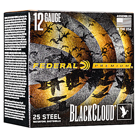 12 Gauge Black Cloud FS Steel 3'' 3 Shot Waterfowl Shotshells - 25 ...