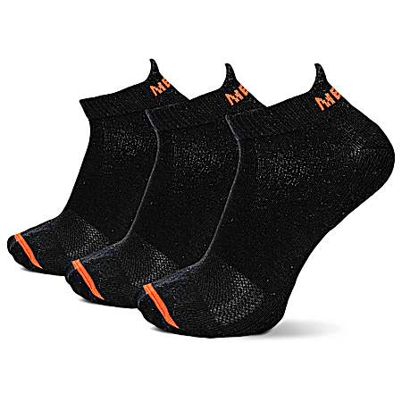 Women's Black Cushioned Cotton Low Cut Tab Socks - 3 Pk by Merrell at ...