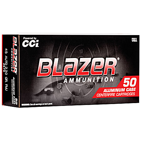 .45 Auto Blazer 230 Grain Full Metal Jacket Centerfire Handgun ...