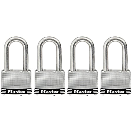 1-3/4 in Wide 1-1/2 in Long Shackle Laminated Stainless Steel Padlock ...