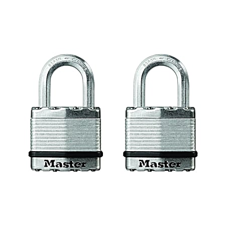 1-3/4 in Wide 1 in Long Shackle Magnum Laminated Steel Padlock - 2 Pk ...