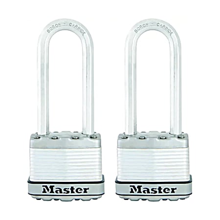 1-3/4 in Wide 2-1/2 in Long Shackle Magnum Laminated Steel Padlock - 2 ...