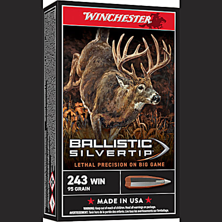 .243 Winchester Ballistic Silvertip 95 Grain Centerfire Rifle ...