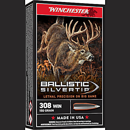 .308 Winchester Ballistic Silvertip 150 Grain Centerfire Rifle ...