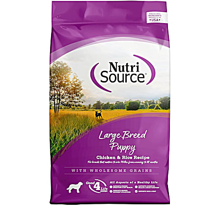 5 lbs Large Breed Chicken & Rice Dry Puppy Dog Food by NutriSource at ...