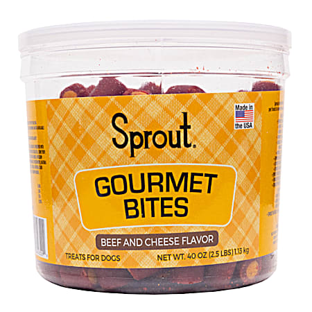 Gourmet Bites Beef & Cheese Flavor Dog Treats, 40 oz by Sprout at Fleet ...